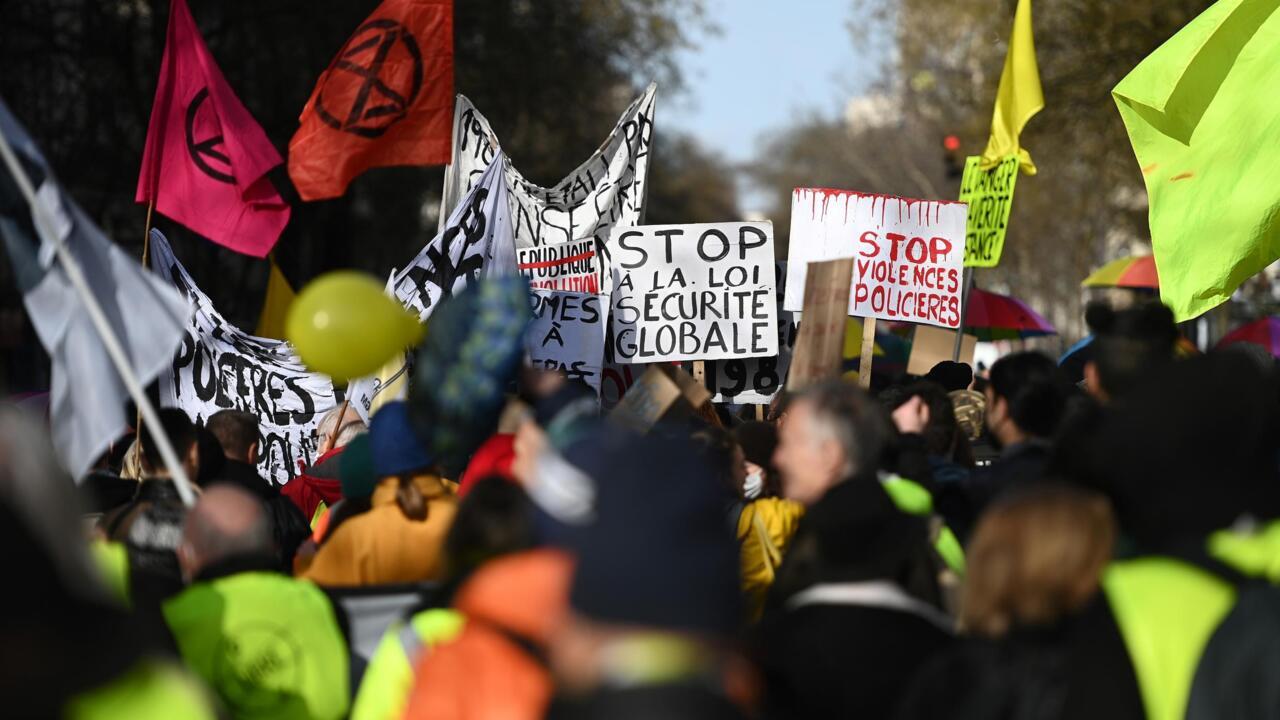 Thousands take to streets to protest against French security bill