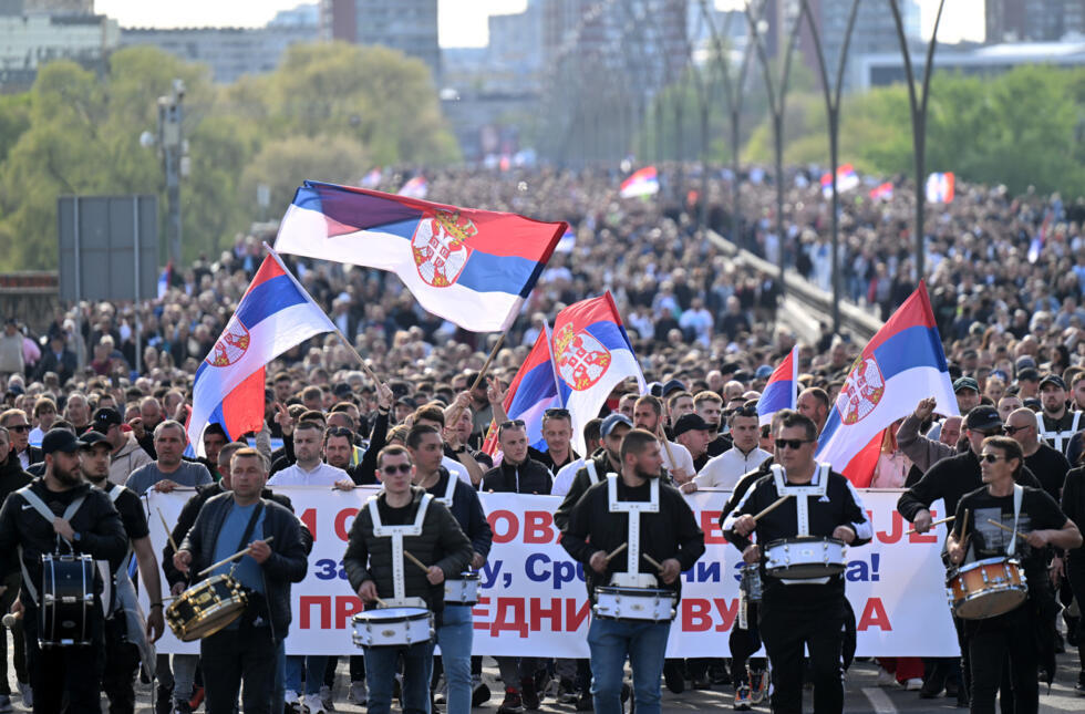 Serbian president holds nationalist rally to counter student demos