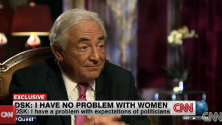 Strauss-Kahn denies 'problems with women' on CNN