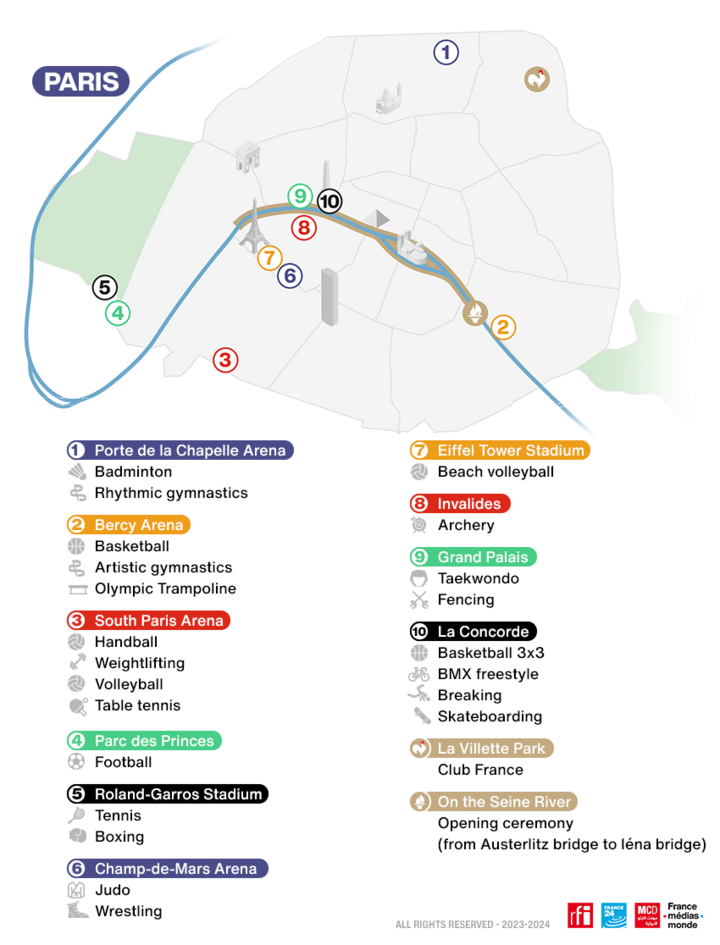 Paris 2024 Olympic Games: Competitions will span the globe from Paris ...
