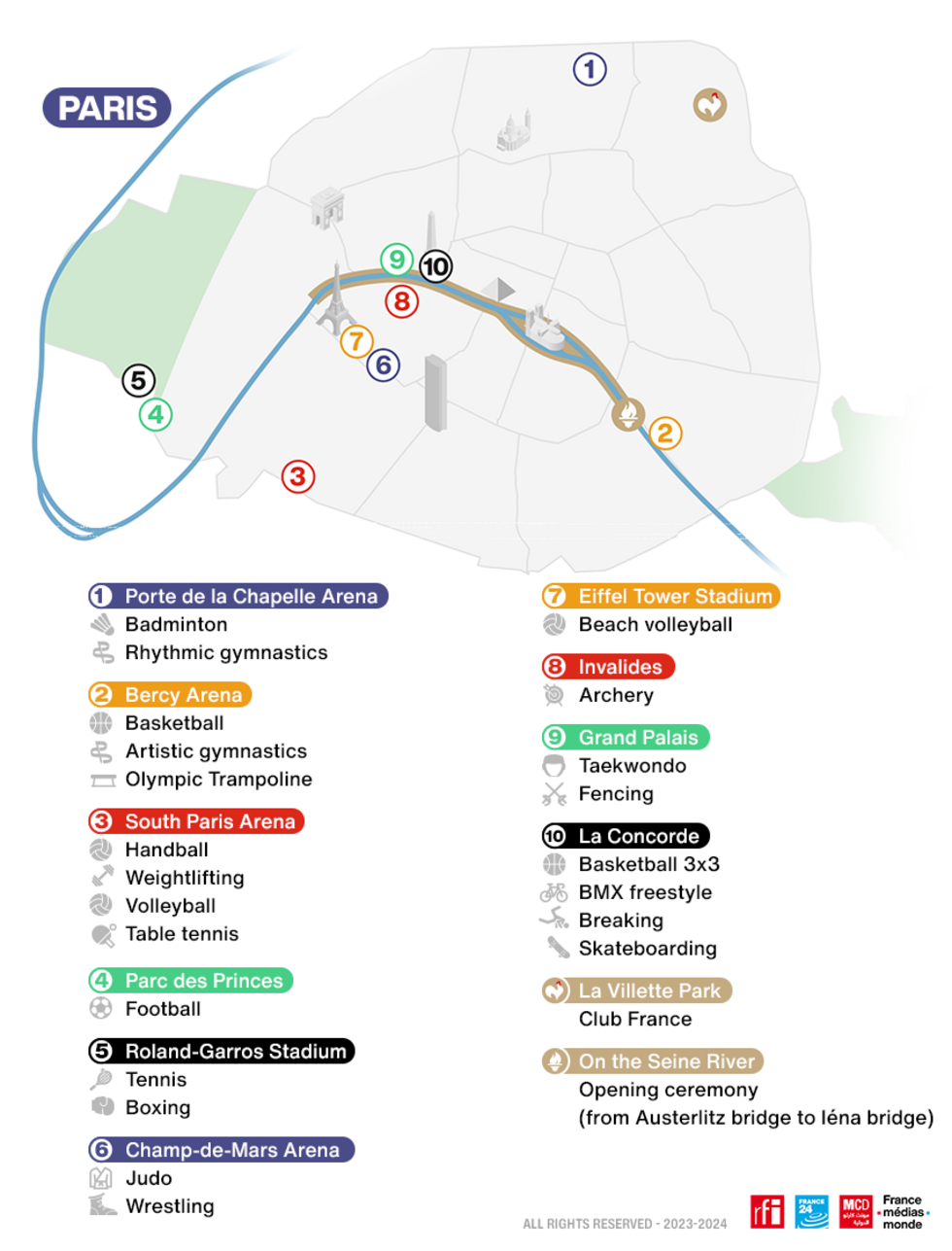 Paris 2024 Olympic Games: Competitions will span the globe from Paris ...