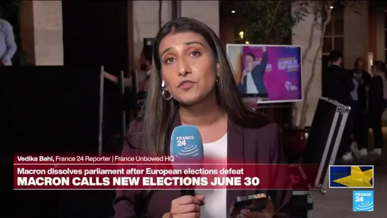 Macron's call for snap elections: 'Defiance' among France Unbowed ...