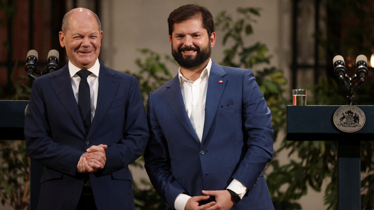 Boric y Scholz se reunieron como parte de la primera gira del canciller alemán por Latinoamérica