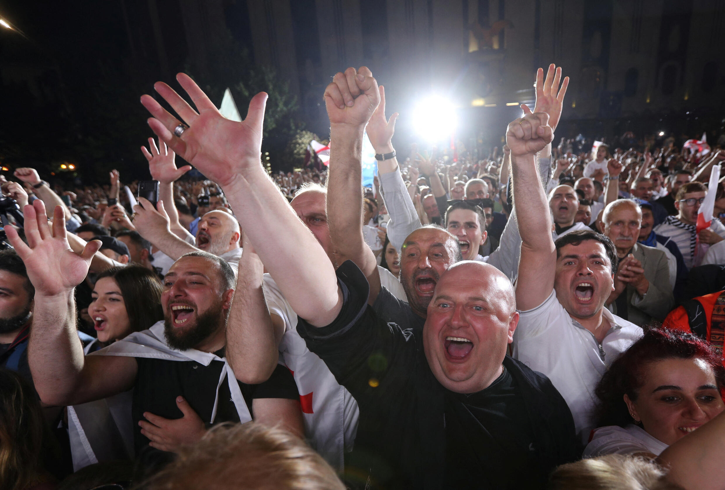 Georgia's ruling party stages mass rally to counter anti-government ...
