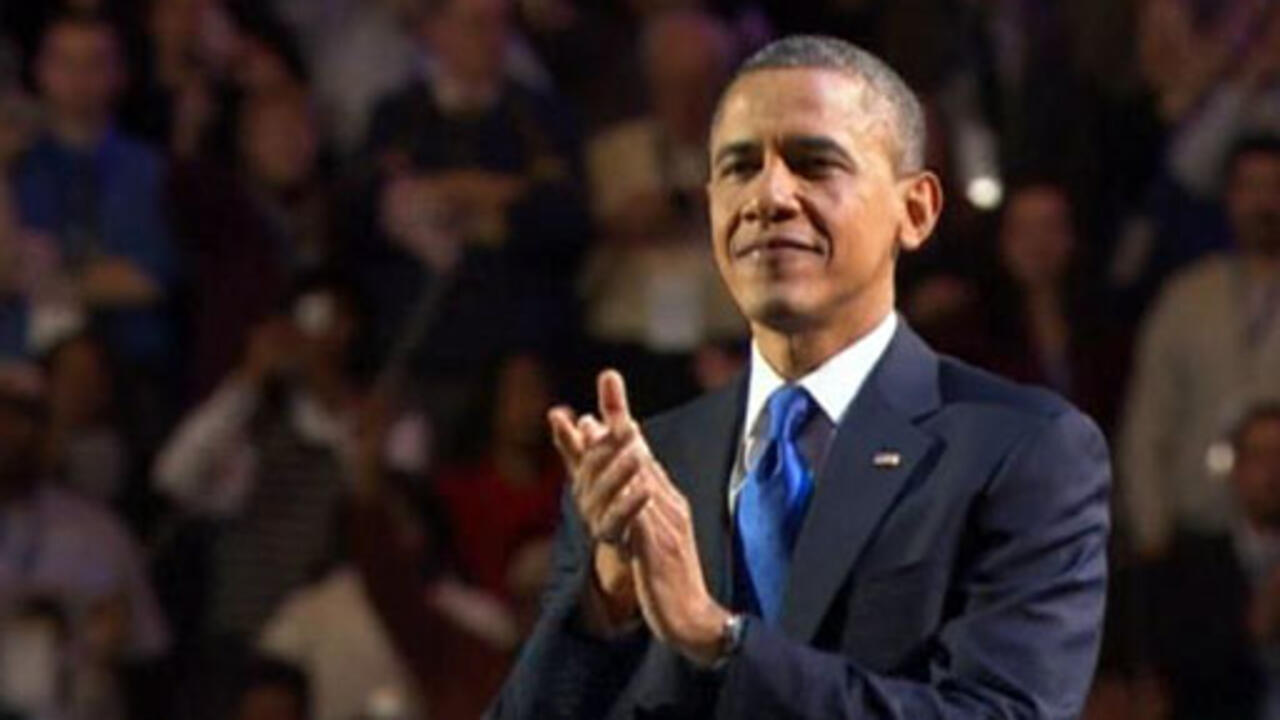 In pictures: Obama wins second term in White House