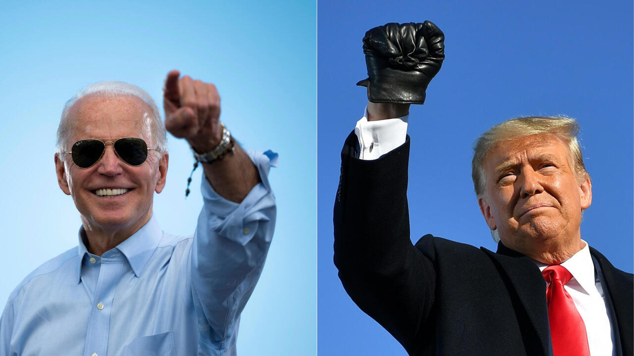Trump and Biden race through swing states in final campaign push ...