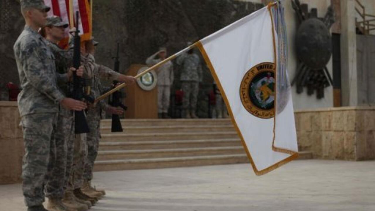 US forces hold ceremony to mark end of Iraq mission