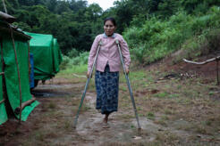 Myanmar's landmine clearers working with pliers and bare hands