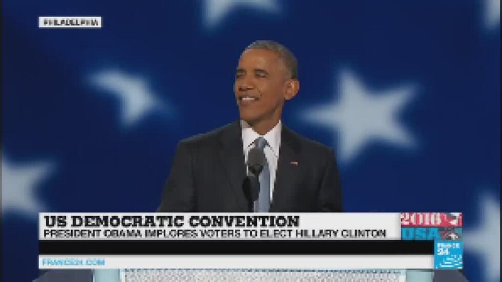 Full speech: Obama endorses Clinton in fiery convention speech