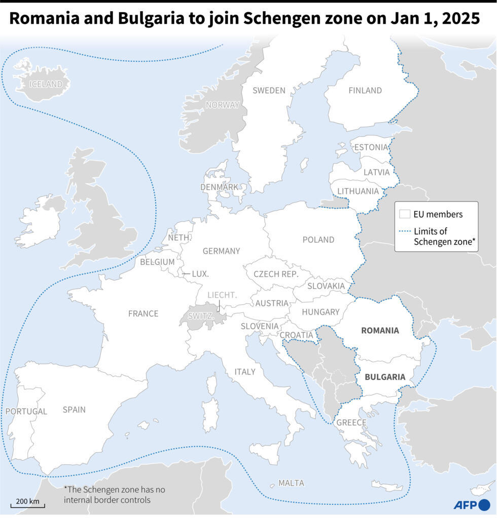 Romania and Bulgaria join the EU's visa-free Schengen zone - France 24