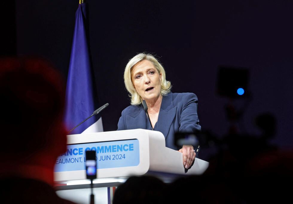 Le Pen’s far-right party wins first round as Macron’s snap elections ...