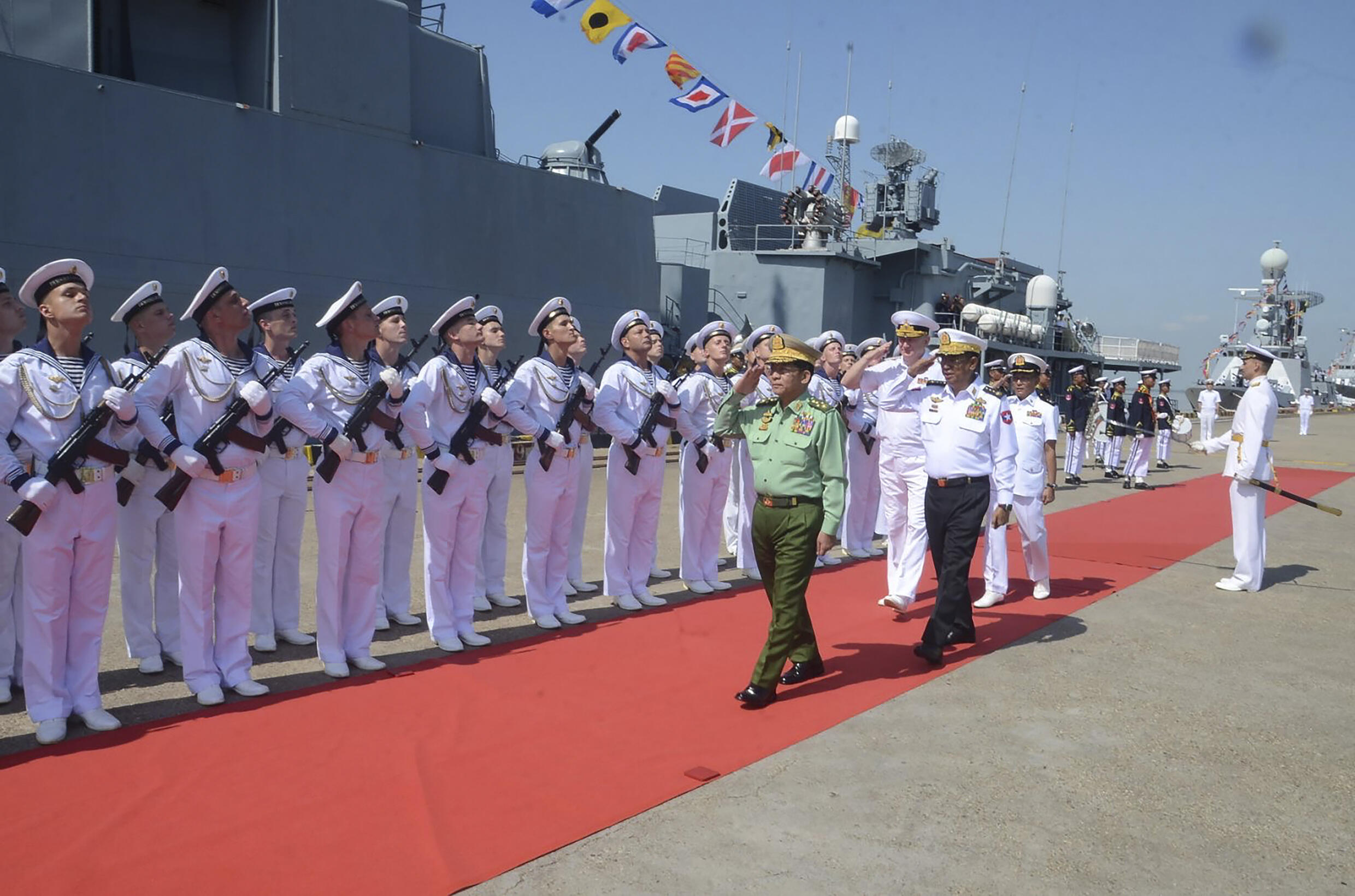 Junta-led Myanmar holds joint naval exercise with top arms supplier Russia