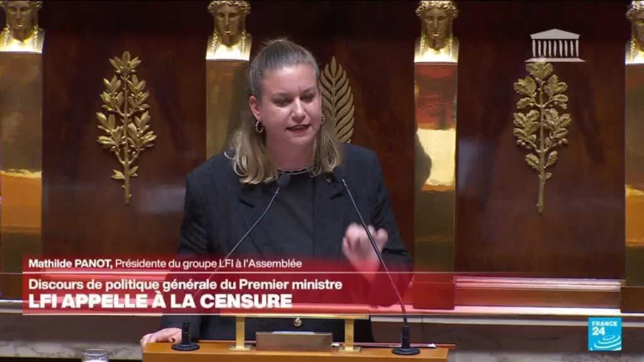 France : Mathilde Panot (LFI) réagit au discours de politique générale - France 24