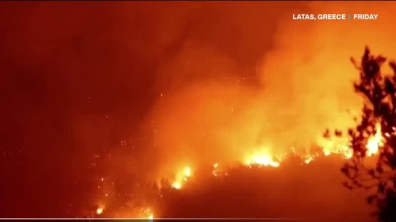 13 arrested after yacht fireworks trigger Greek forest fire - France 24