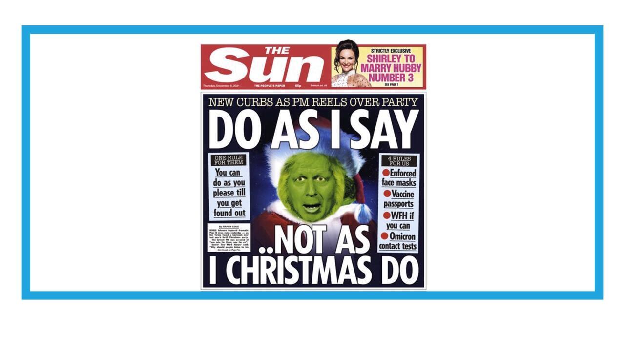 UK papers rage against Boris Johnson over 'Partygate' scandal - Press ...