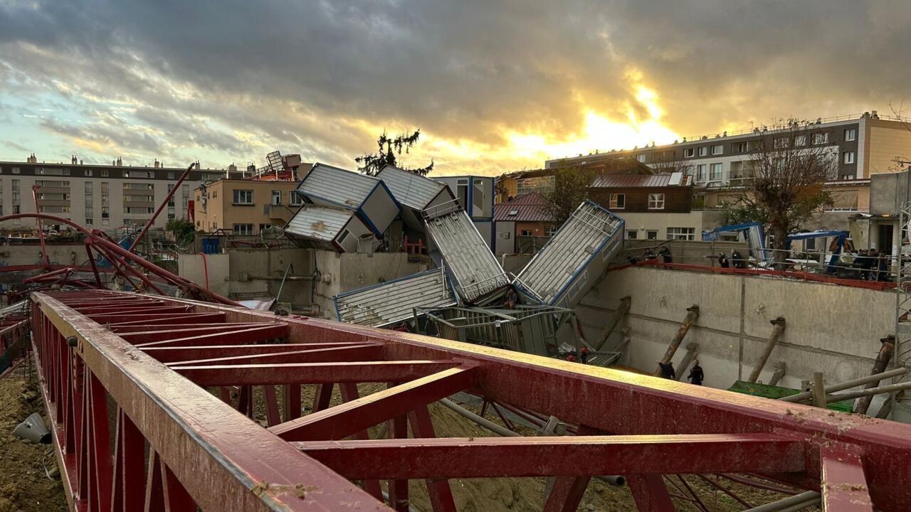 Val-d'Oise: une tornade renverse trois grues et tue un jeune travailleur sur un chantier