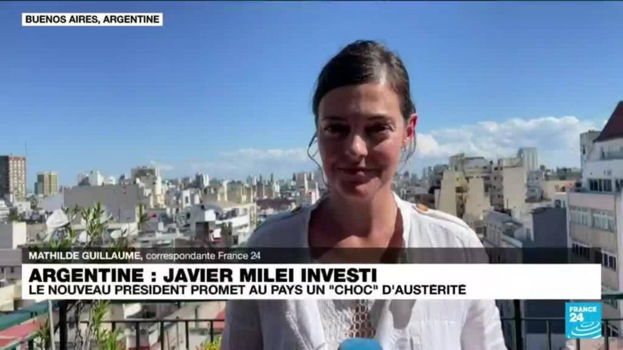 Argentine : le nouveau président Javier Milei promet l’austérité devant ses partisans - France 24