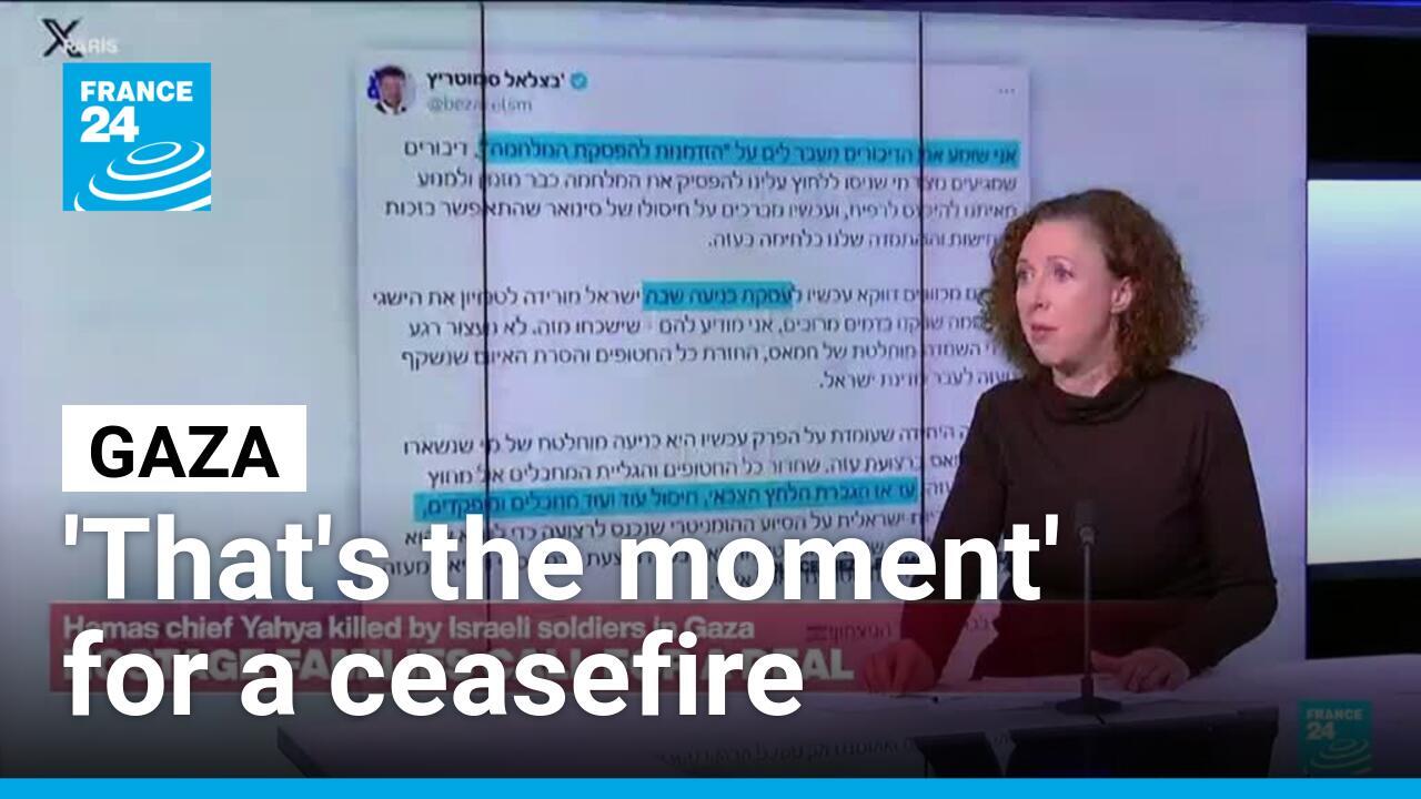 After Yahya Sinwar's death, 'that's the moment' for a ceasefire - France 24