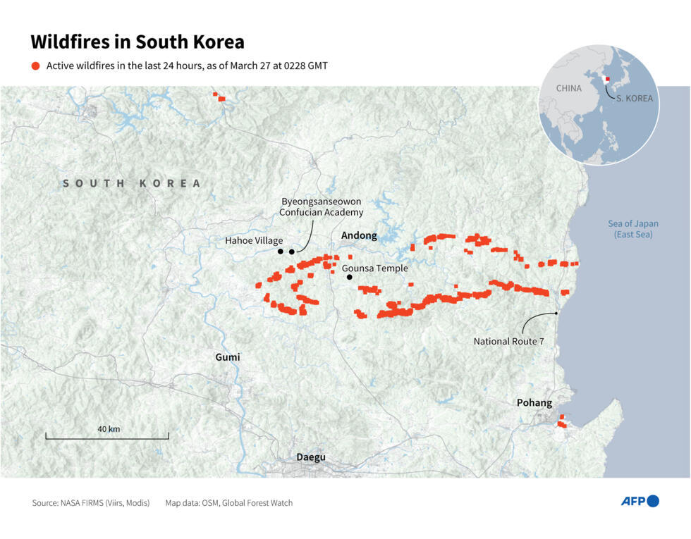 South Korea wildfires 'largest on record': disaster chief