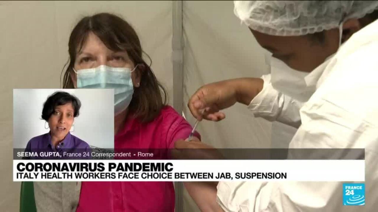 Italy health workers face choice between Covid-19 jab or suspension ...