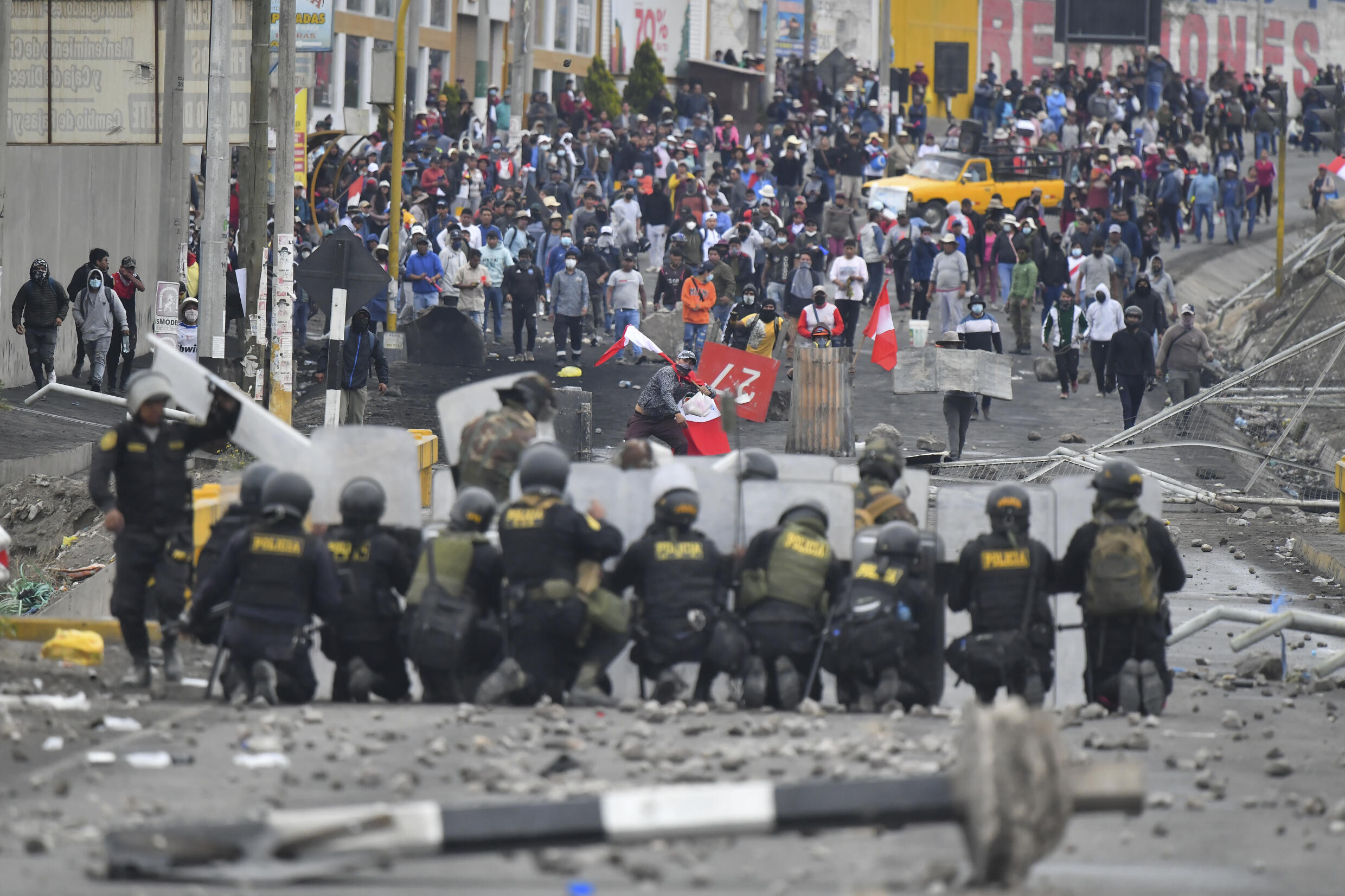 Clashes in Lima as thousands rally against Peru government