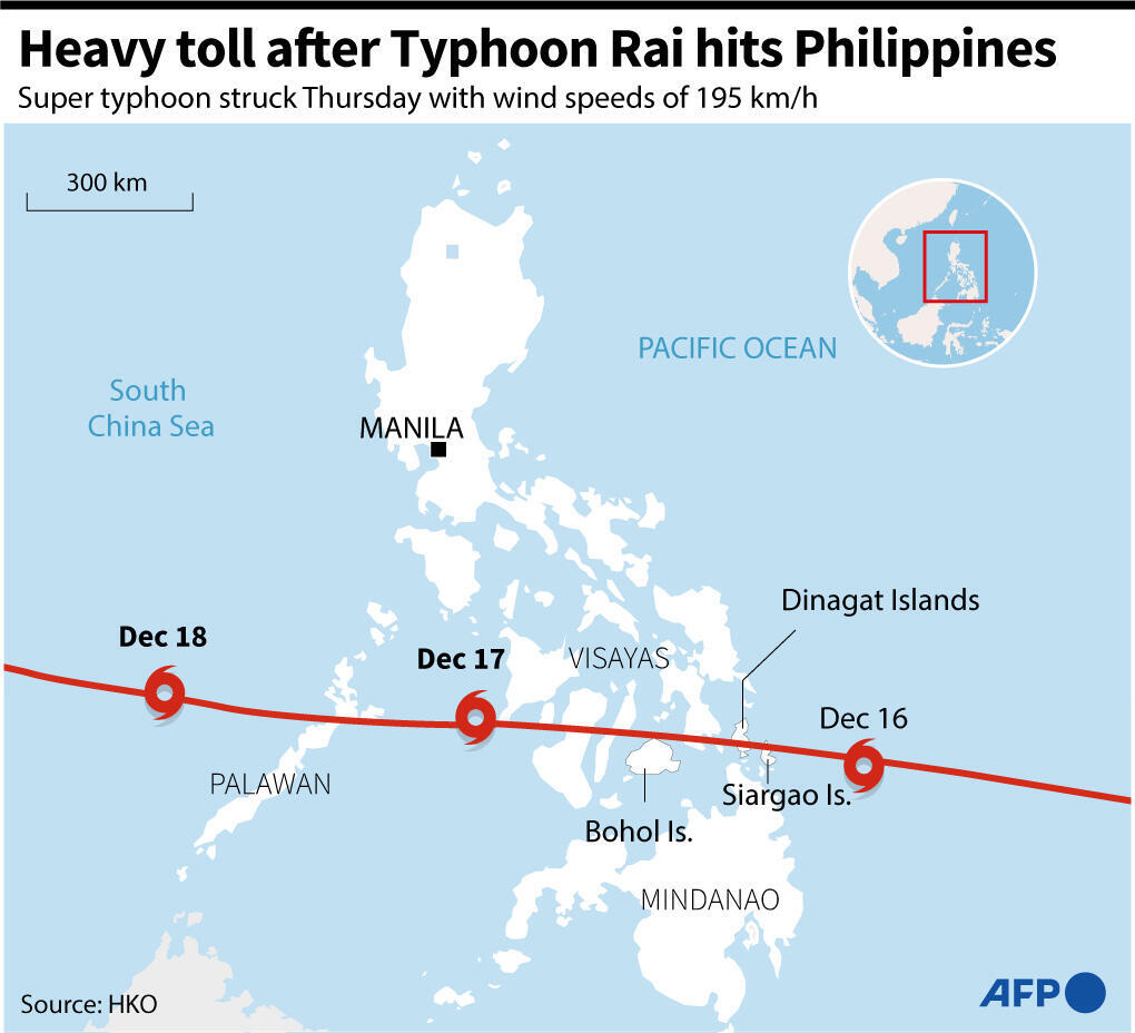 Death toll in Philippines typhoon hits 208