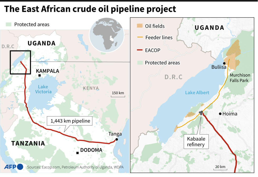 Paris protest against TotalEnergies East Africa oil pipeline