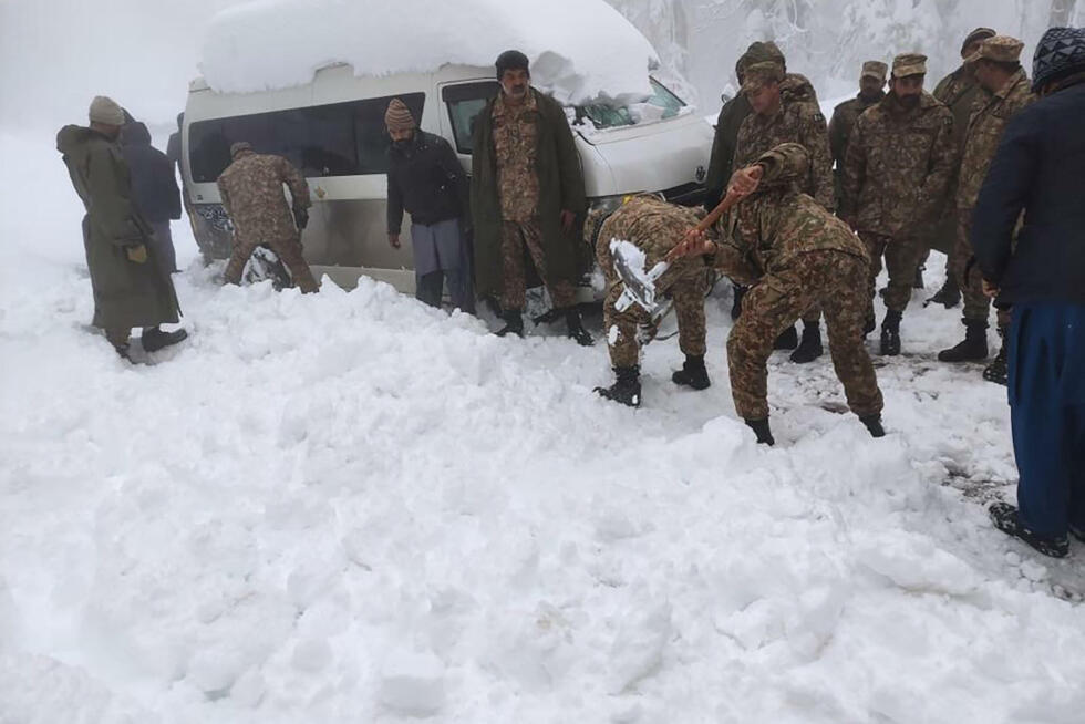 Army clearing roads to snow-bound Pakistan town after deadly blizzard