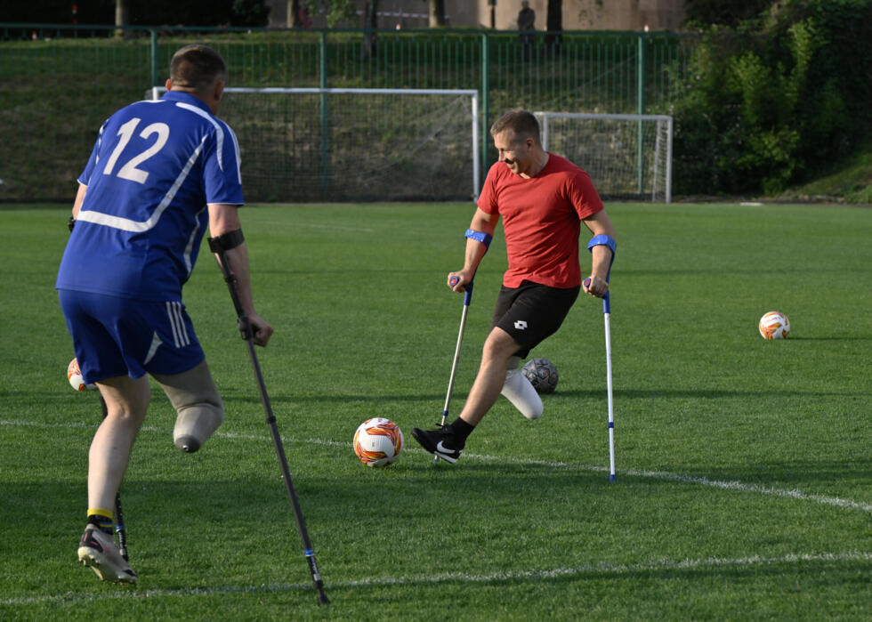 Sport gives maimed Ukrainian veterans 'new goals', says Shevchenko