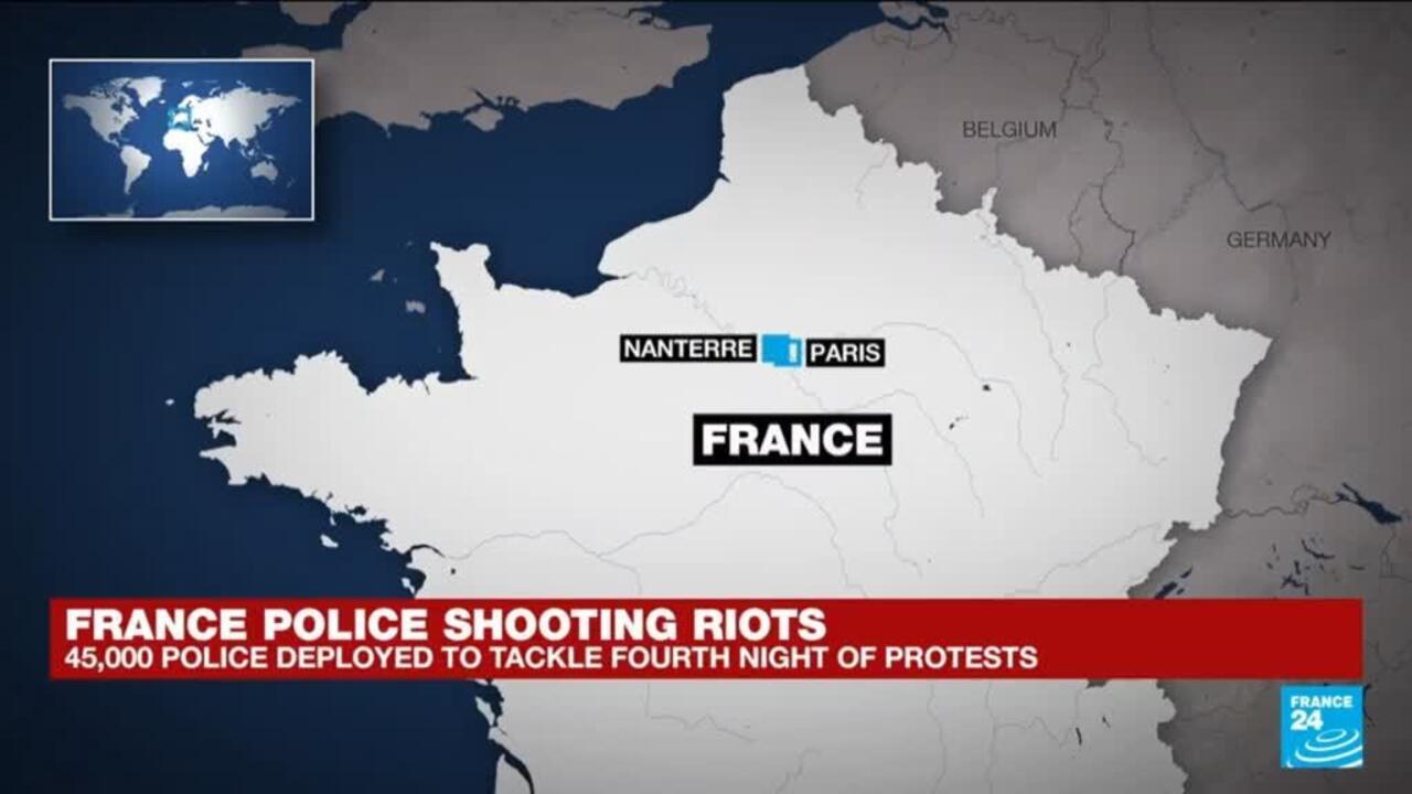 Fourth night of violence in France after deadly police shooting of teen