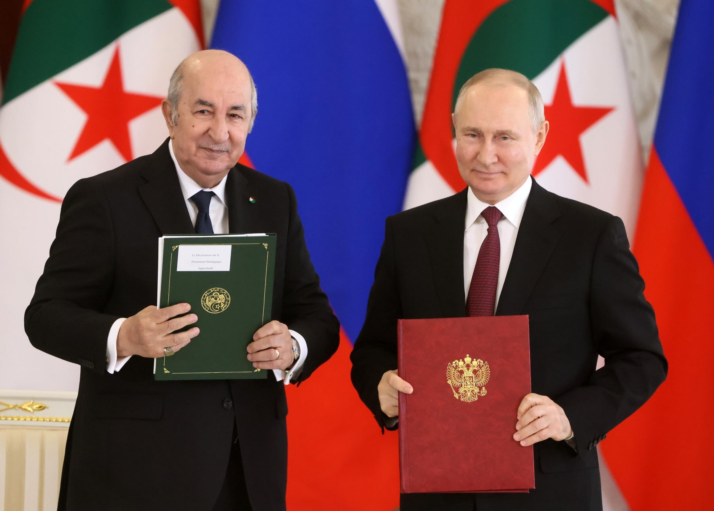 Après une visite à Moscou, le président algérien Abdelmadjid Tebboune ...