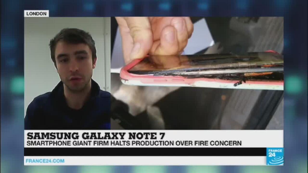 "Samsung appears to have a manufacturing defect" - France 24