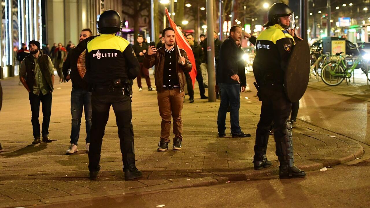 Turkish minister expelled as Dutch police break up pro-Erdogan protest
