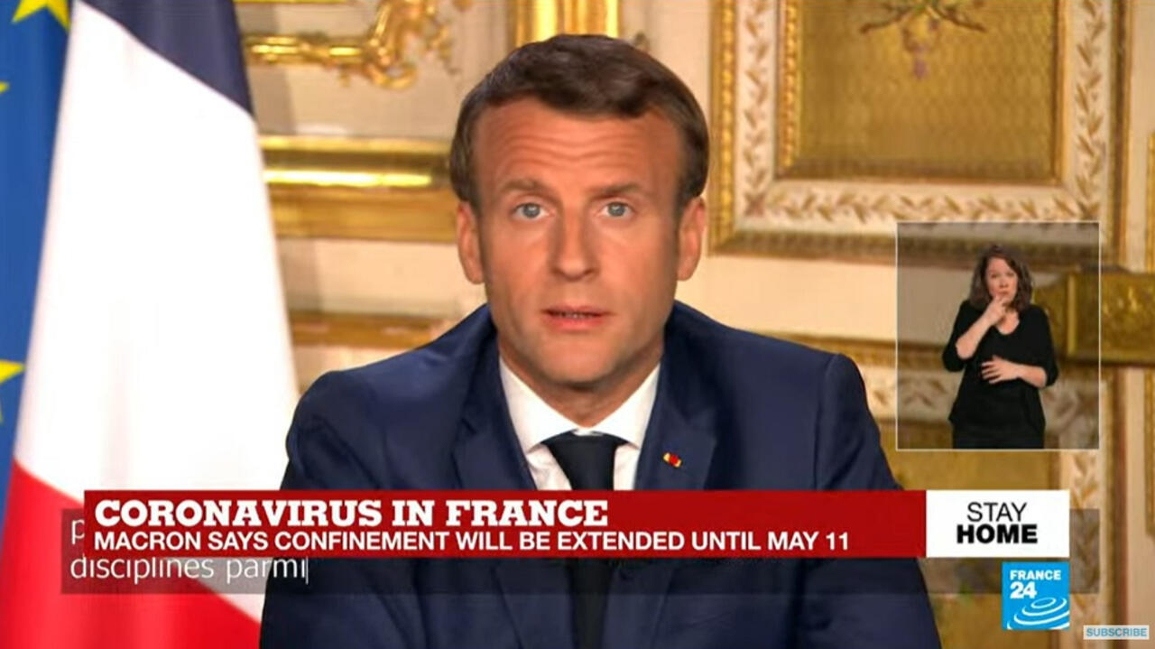 Macron says France's Covid-19 lockdown to last until May 11