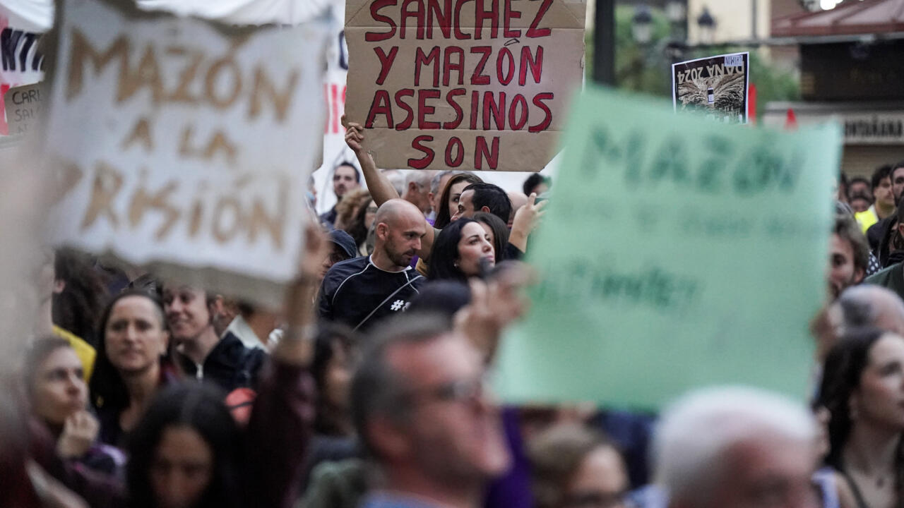 Tens of thousands march in Spain to protest handling of flood disaster
