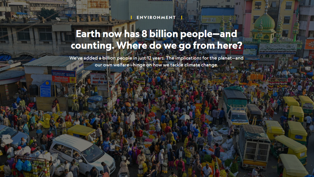 Eight billion people on planet Earth and worsening climate change ...