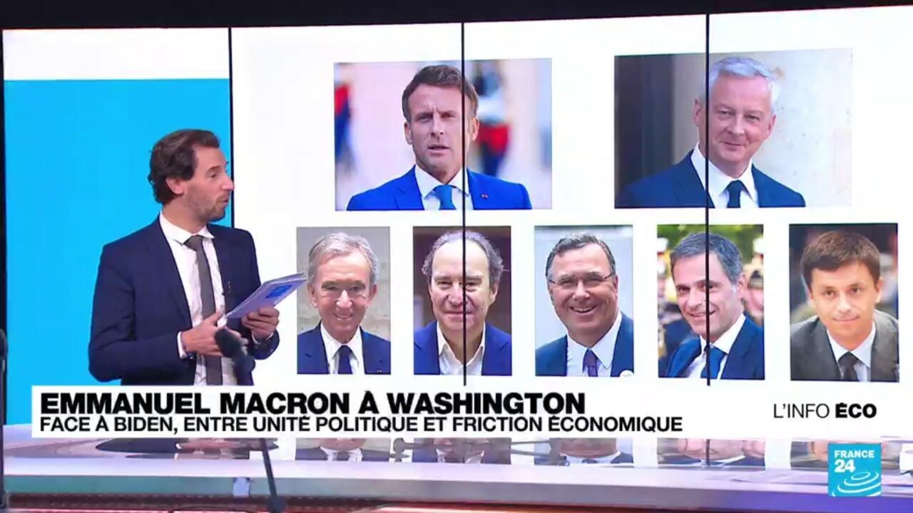 Emmanuel Macron en mission à Washington pour défendre l'industrie ...