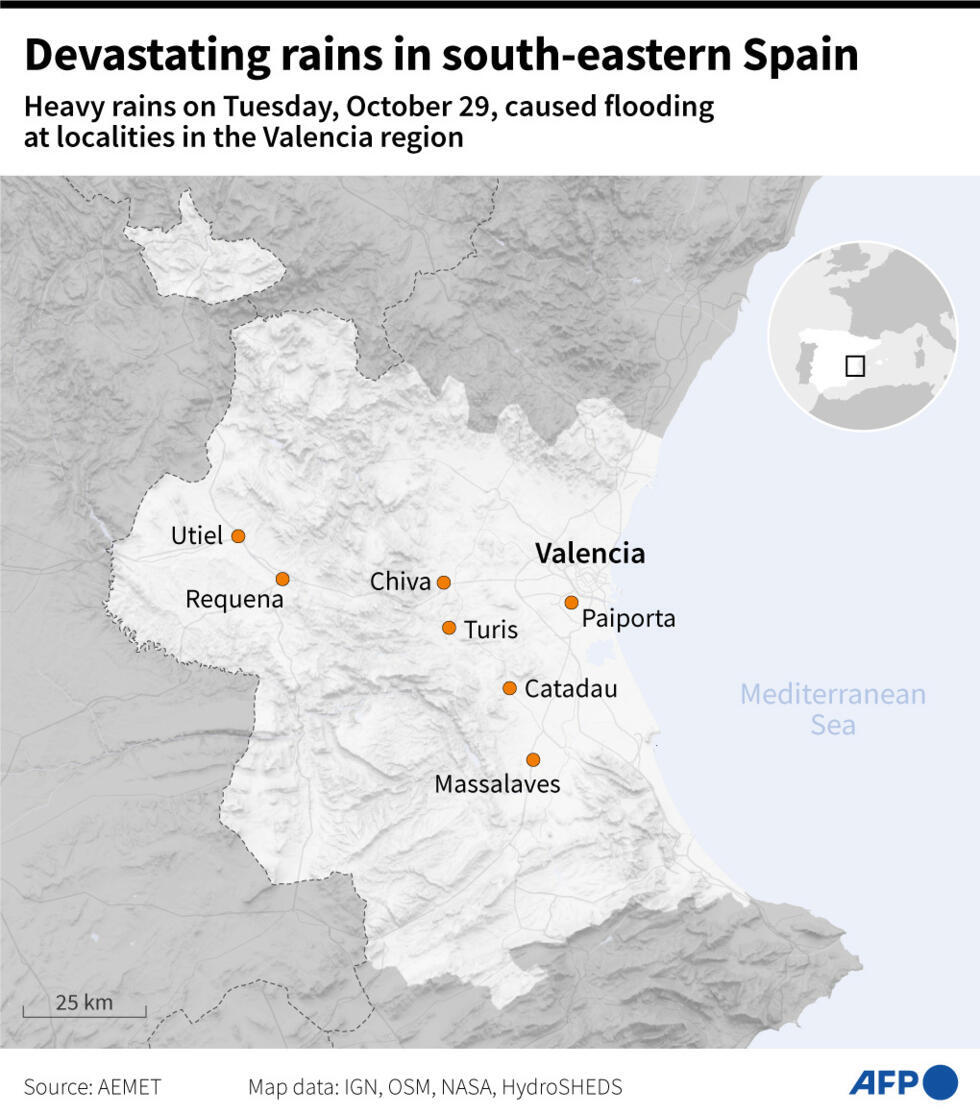 More than 150 dead in Spain’s devastating flash floods