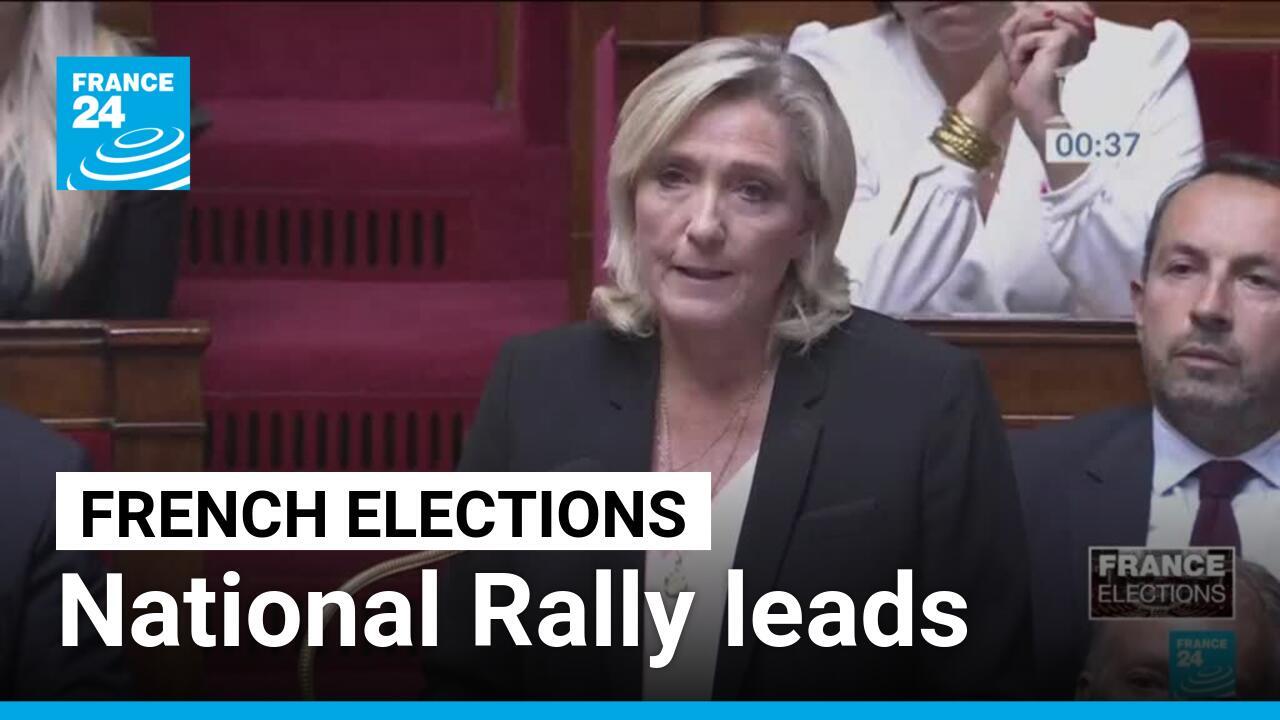 Latest polls put Le Pen's National Rally ahead in French snap elections ...