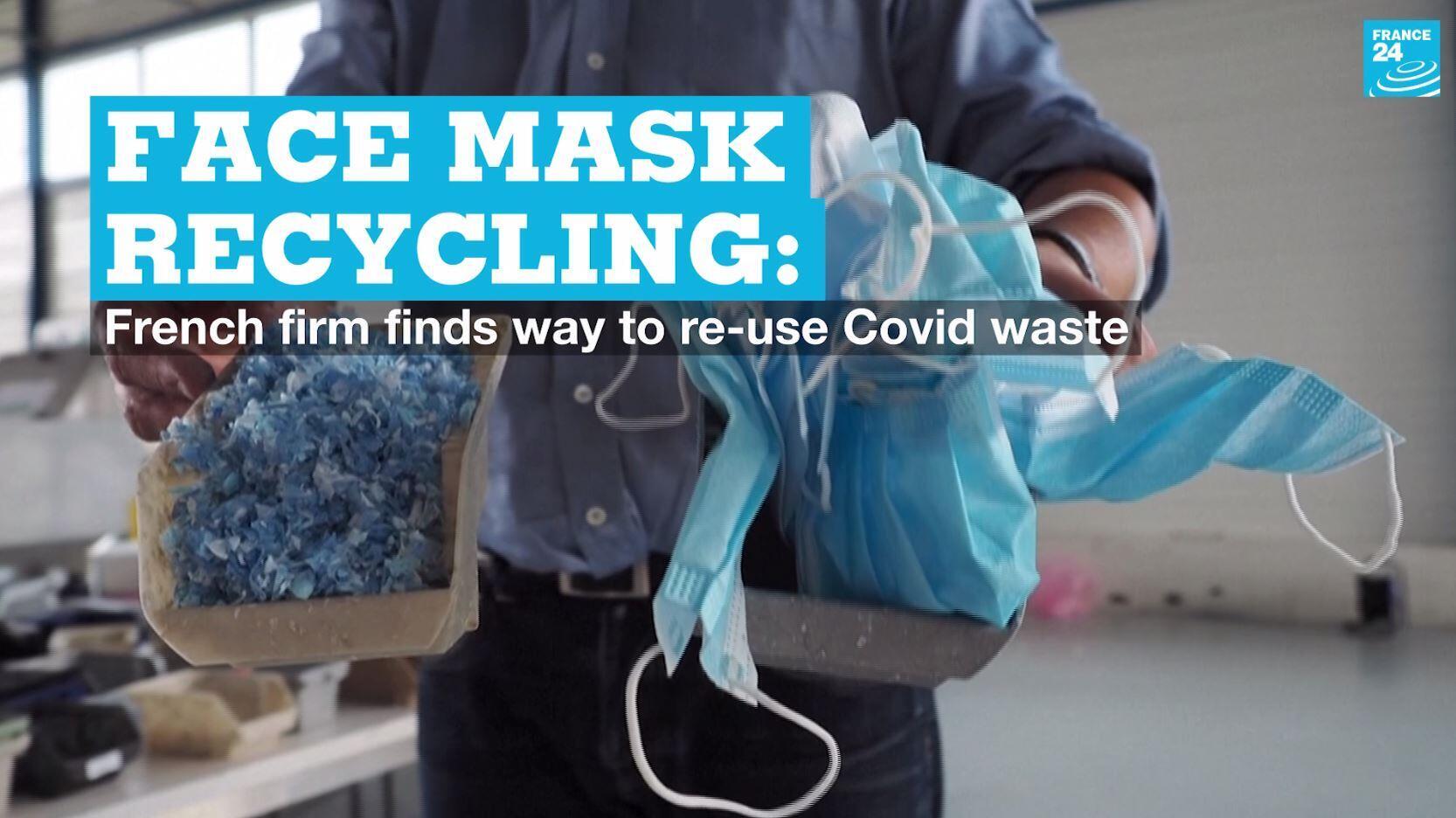 Face mask recycling: French firm finds way to re-use Covid waste
