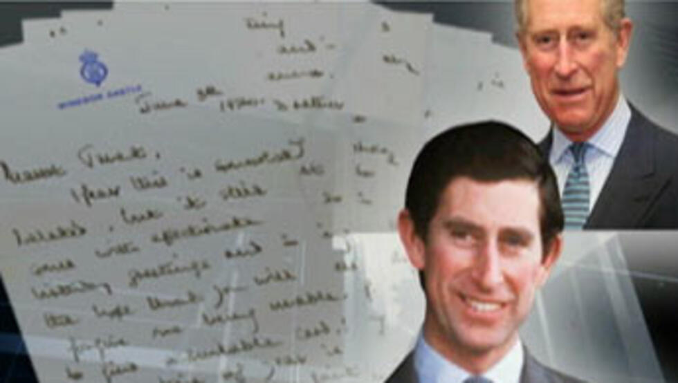 Love letters written by young Prince Charles on sale on eBay