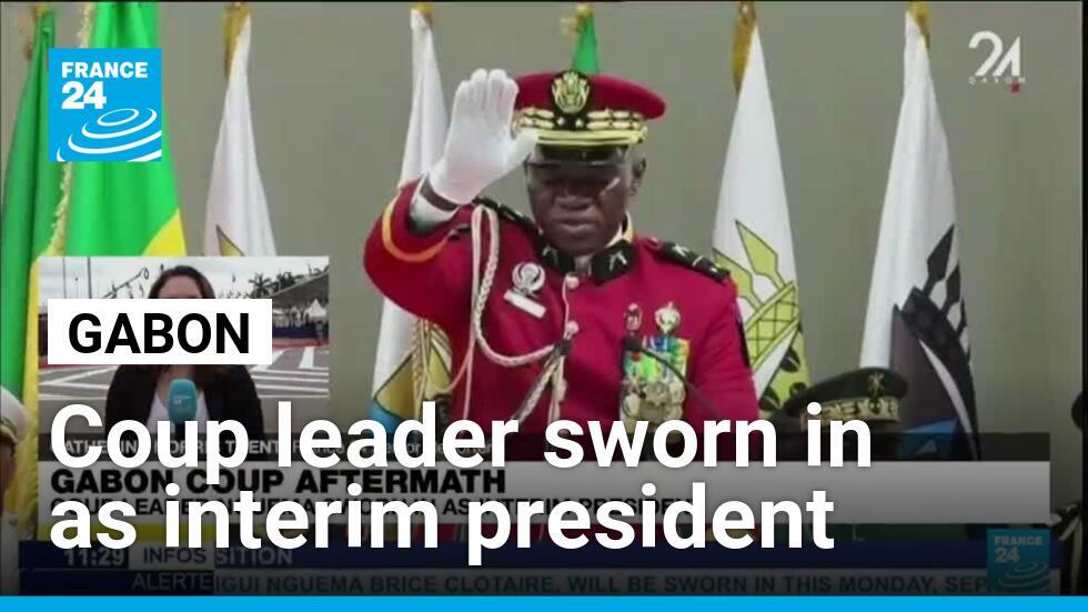 Gabon coup leader sworn in as interim president - France 24