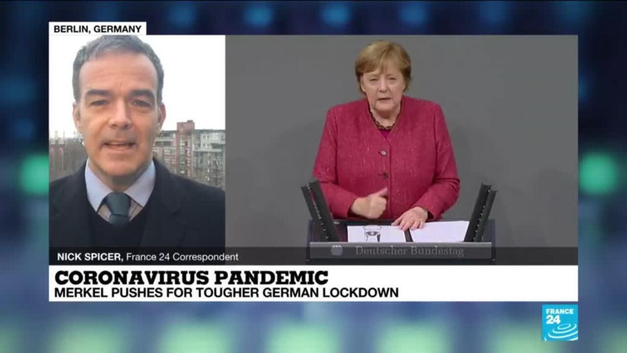 Merkel backs tougher virus curbs as German deaths hit record - France 24