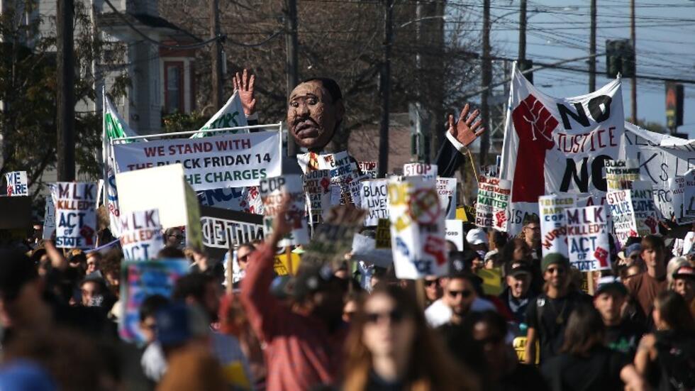 Tributes and protests mark Martin Luther King Jr. Day