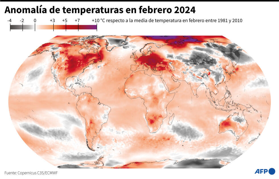 En gráficas: el mundo vive nueve meses consecutivos de récords de temperatura