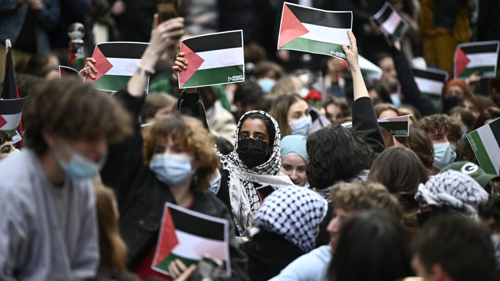 Gaza protests: French students demand an end to ties with Israeli ...