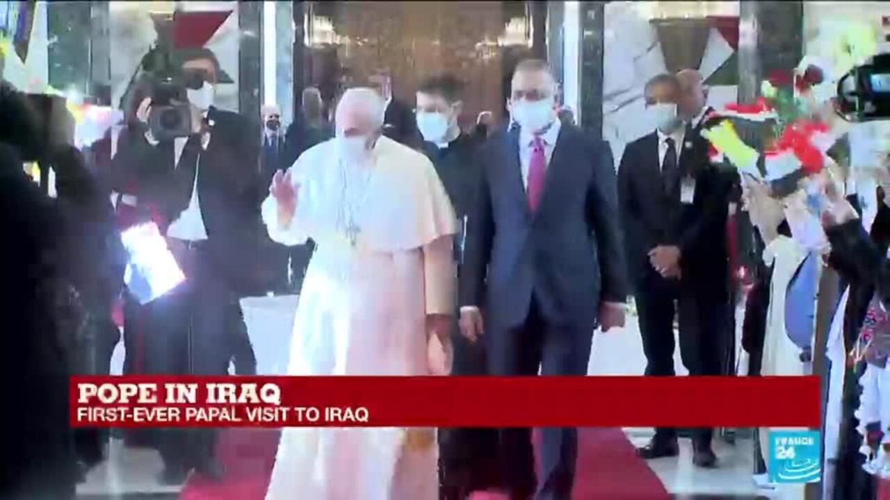 Pope Francis 'happy' to land in Iraq on historic 4-day visit - France 24
