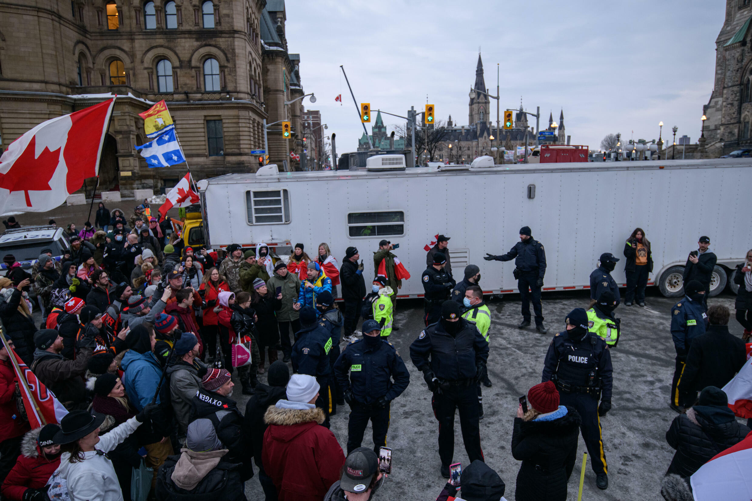Canada police ready to move in to clear trucker-led protests