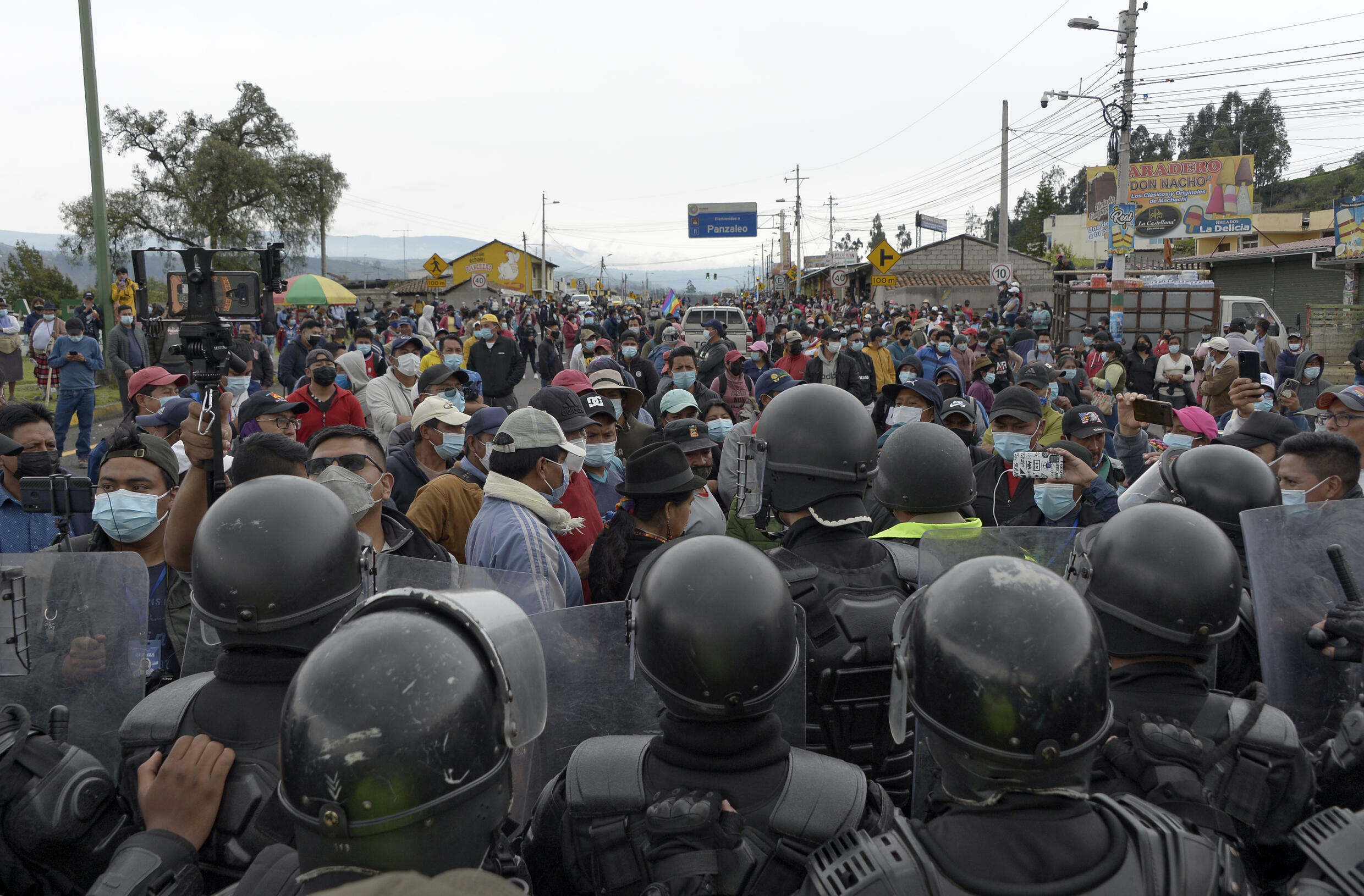 Indigenous Ecuadorans block roads to protest fuel prices