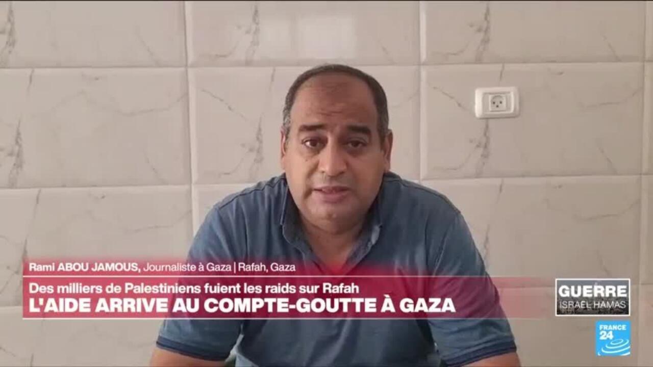 "Toute la bande de Gaza dépend de l'aide alimentaire", explique le journaliste Rami Abou Jamous ...